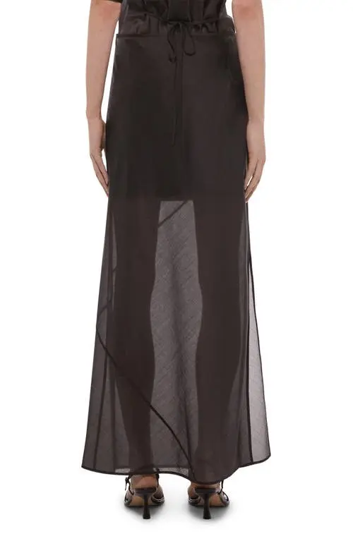 Helmut Lang Layered Semisheer Skirt