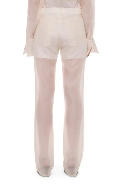 Helmut Lang Sheer Bootcut Tencel Blend Pants