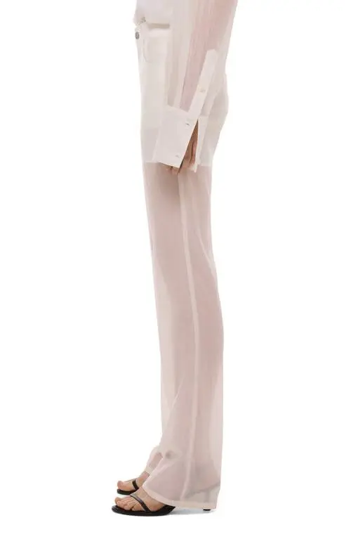 Helmut Lang Sheer Bootcut Tencel Blend Pants