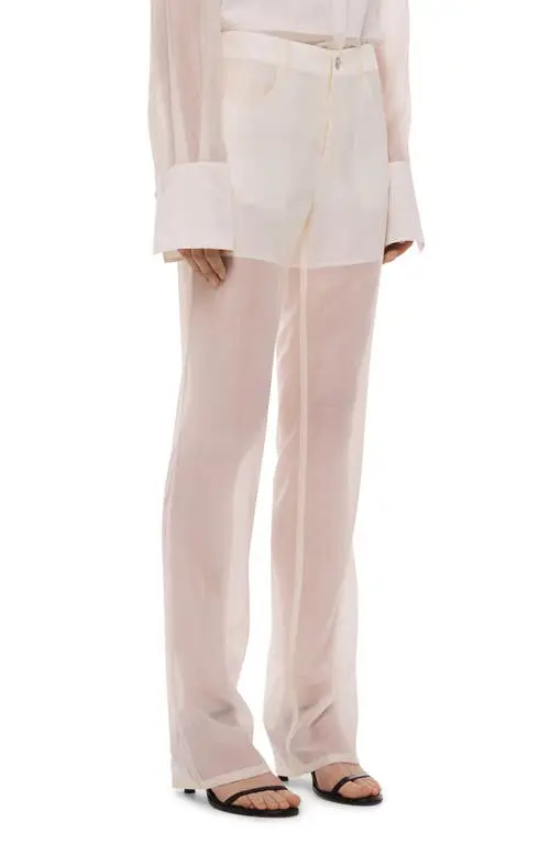Helmut Lang Sheer Bootcut Tencel Blend Pants