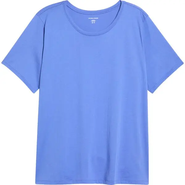 Eileen Fisher Crewneck Organic Cotton T-shirt - Blue Star