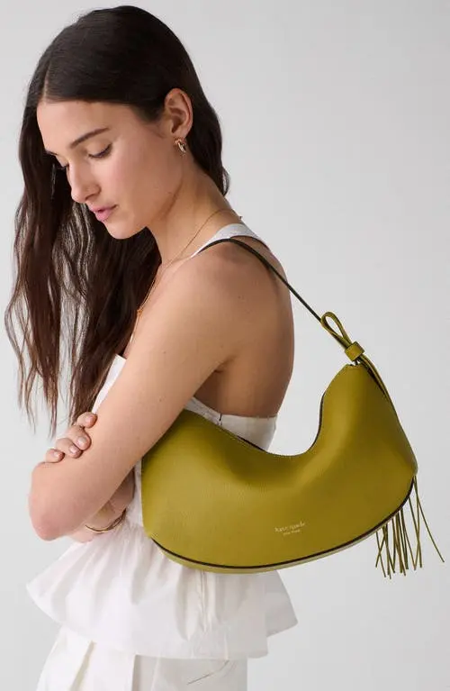 Kate Spade New York Loop Pebble Leather Shoulder Bag - Laurel Leaf