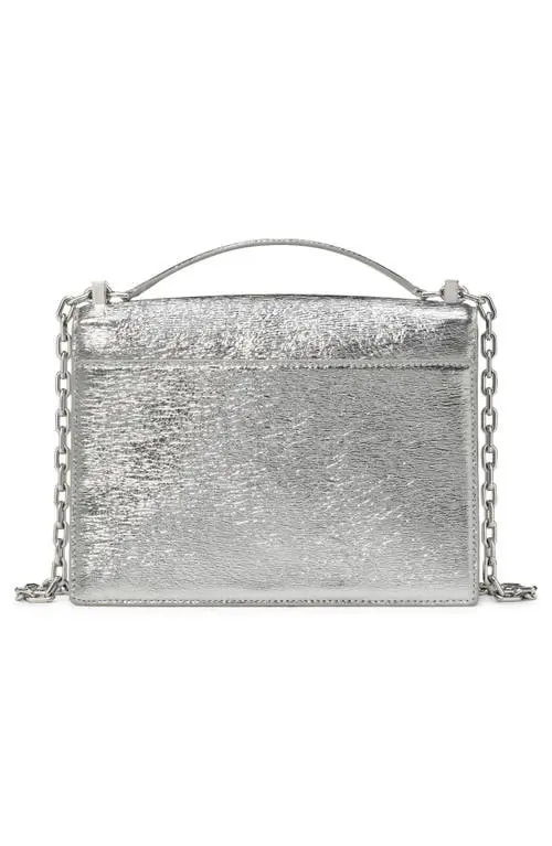Kate Spade New York Metallic Leather Convertible Crossbody Bag - Silver