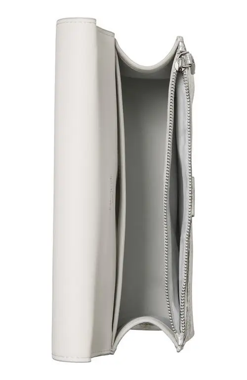 Kate Spade New York Metallic Leather Convertible Crossbody Bag - Silver