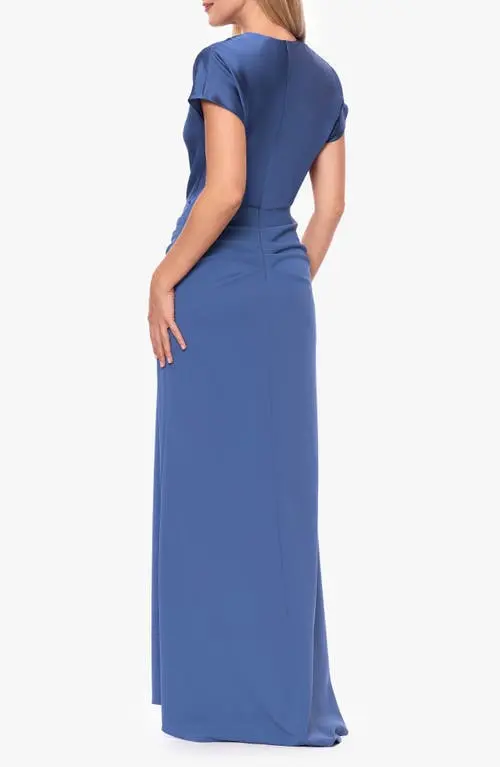 Betsy & Adam Cowl Neck Satin Dress