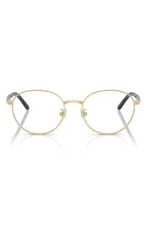 Ray-ban 53mm Phantos Optical Glasses - Pale Gold