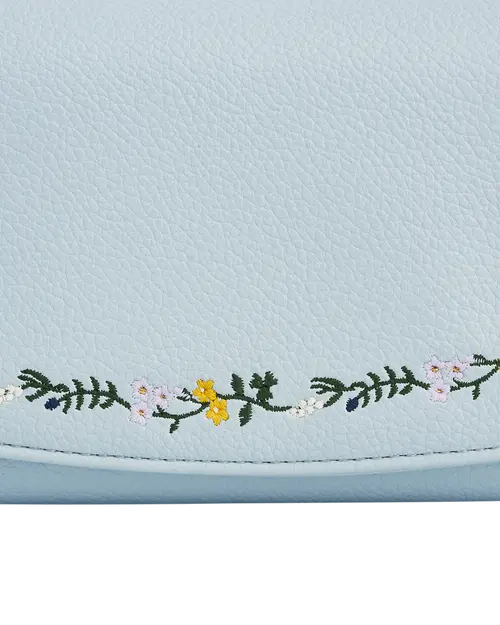 FABLE ENGLAND Swallow Embroidered Large Purse