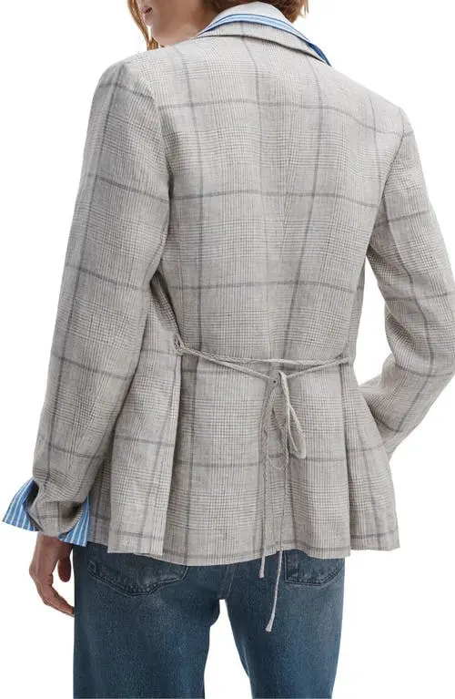 Rag & Bone Chappell Plaid Linen Blazer