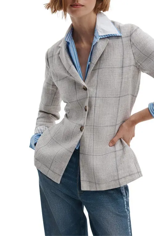 Rag & Bone Chappell Plaid Linen Blazer
