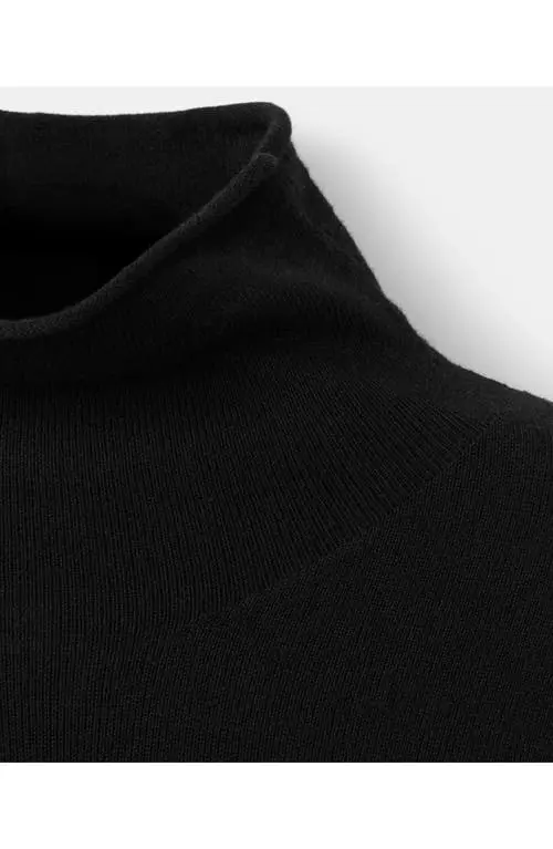 Mango Turtleneck Long Sleeve Sweater - Black