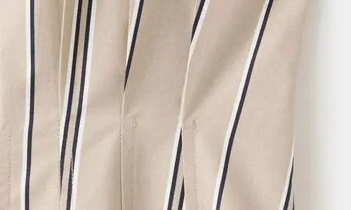 Mango Striped Sleeveless Midi Shirtdress