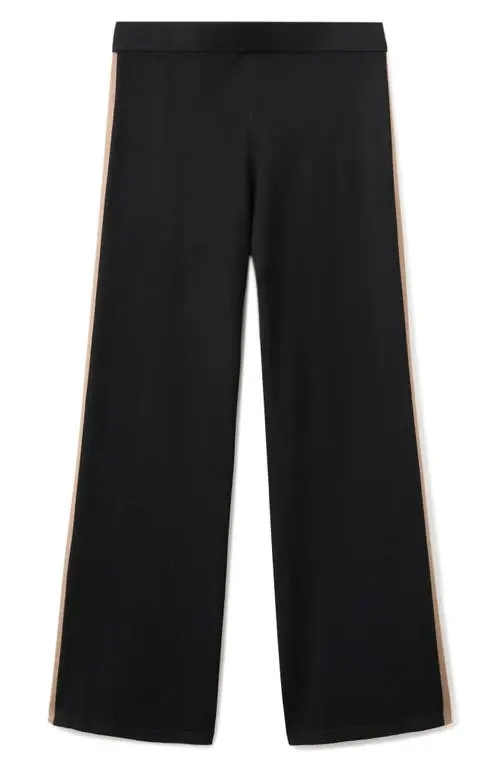 Mango Contrast Stripe Knit Trousers
