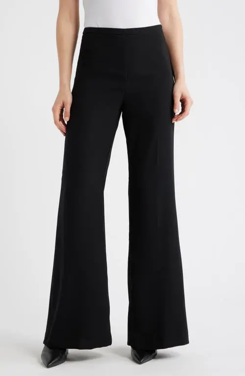 Mango High-waist Wide Leg Pants - Black