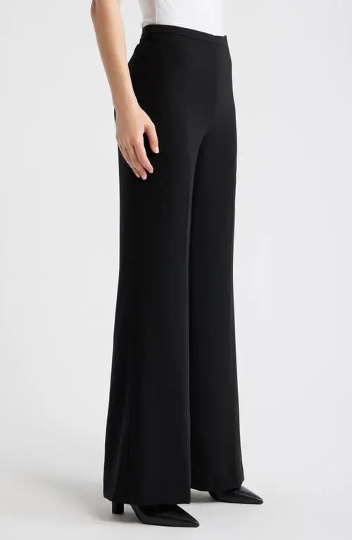 Mango High-waist Wide Leg Pants - Black