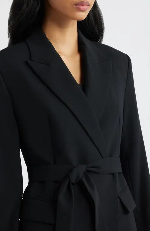 Mango Fitted Tie Blazer - Black