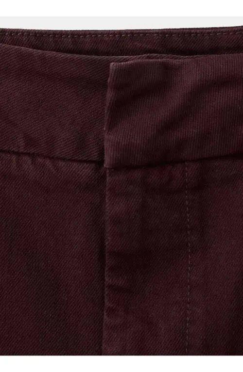 Mango Seamed High-waist Wide-leg Jeans - Wine