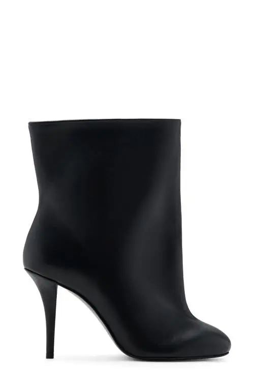 Mango Leather Stiletto Bootie