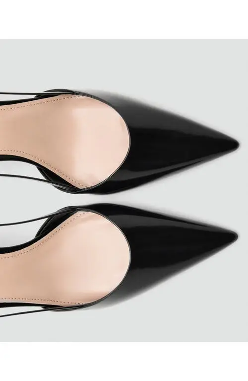 Mango Pointed Toe Slingback Pumps