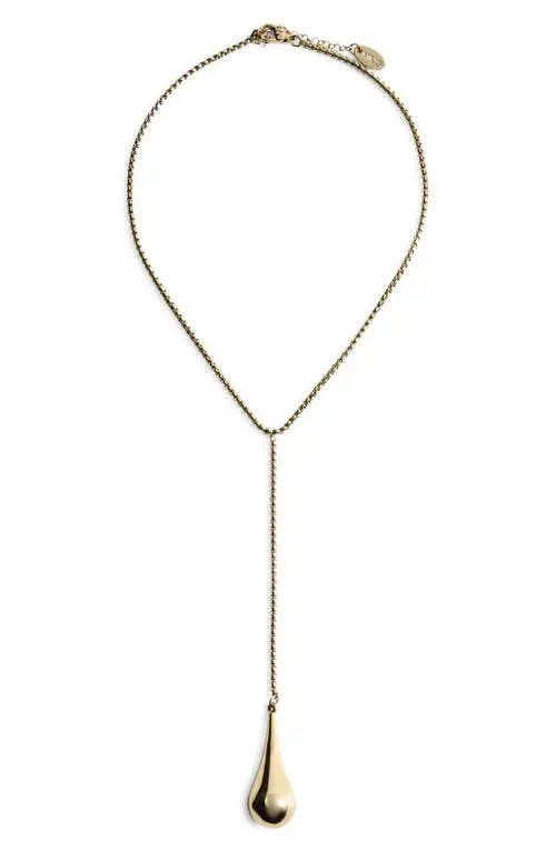 Mango Teardrop Pendant Chain Necklace - Gold