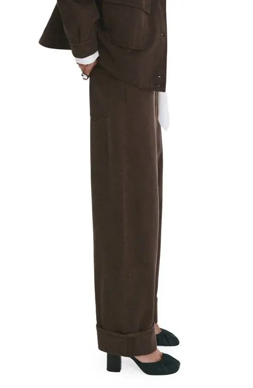Mango Cuffed Balloon Jeans - Chocolate