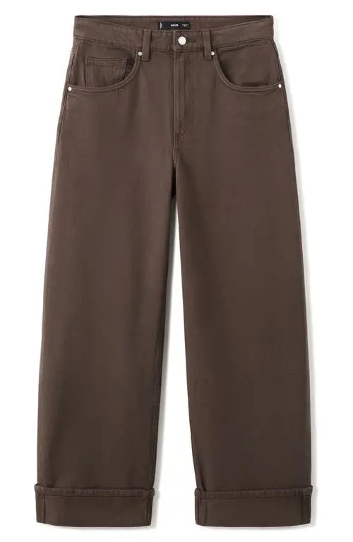 Mango Cuffed Balloon Jeans - Chocolate
