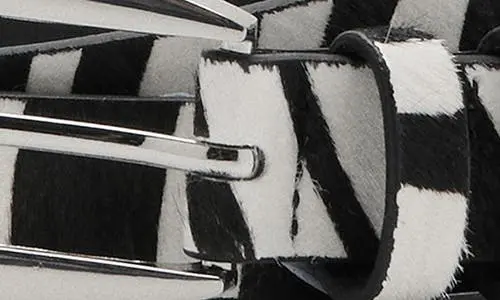 Mango Zebra Print Calf Hair Belt