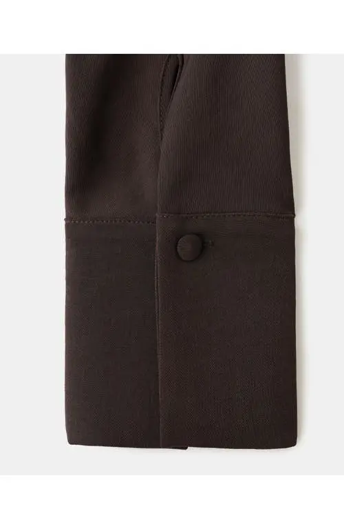 Mango Belted Long Sleeve Midi Dress - Brown