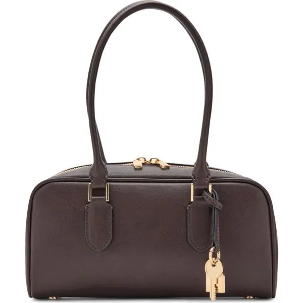 Mango Faux Leather Bowling Bag