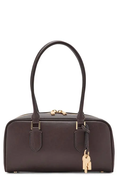 Mango Faux Leather Bowling Bag