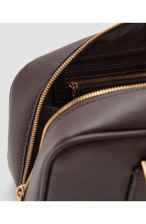 Mango Faux Leather Bowling Bag