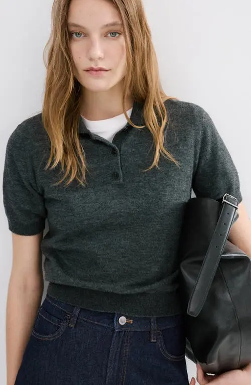 Mango High Waist Long Denim Shorts - Open Blue