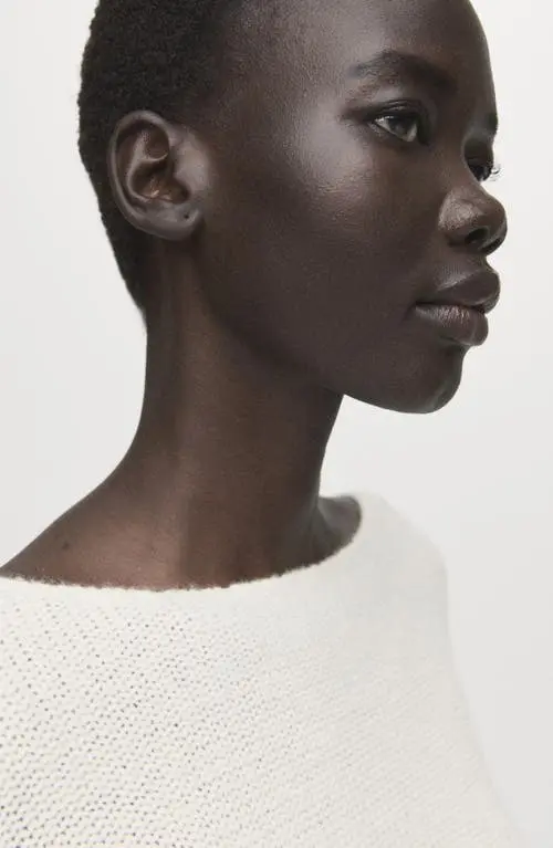 Mango Sweater With Seam Detailing - Ecru