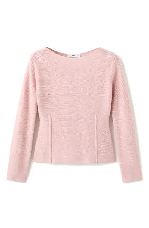 Mango Sweater With Seam Detailing - Pink