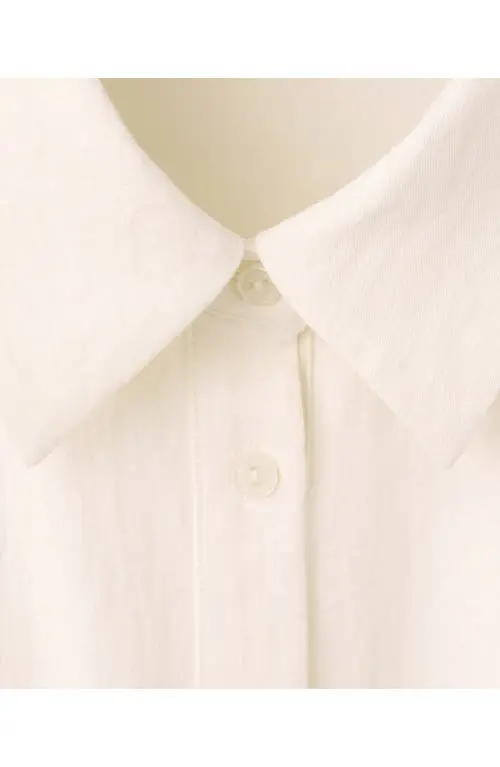 Mango Tie Waist Midi Shirtdress