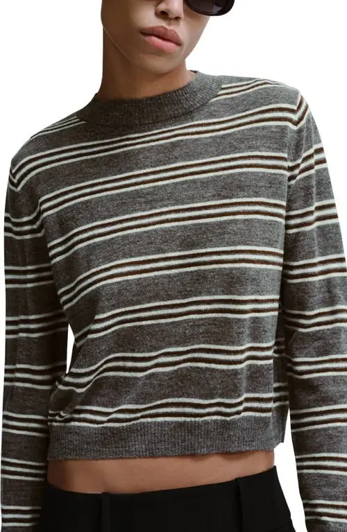 Mango Stripe Crop Sweater