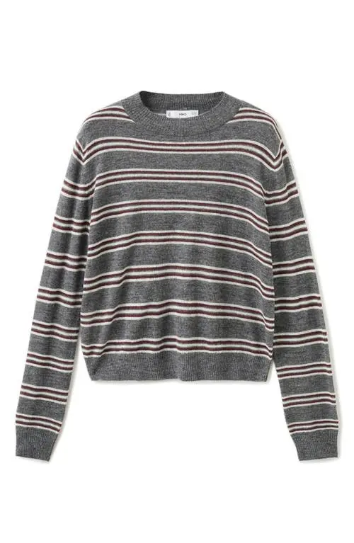 Mango Stripe Crop Sweater