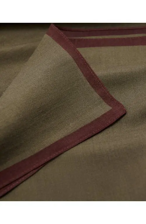 Mango Wool Pocket Square - Medium Green