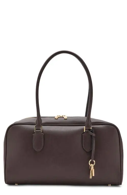 Mango Faux Leather Bowling Bag