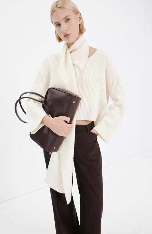 Mango Faux Leather Bowling Bag