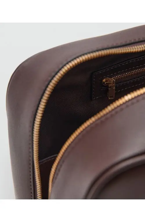 Mango Faux Leather Bowling Bag