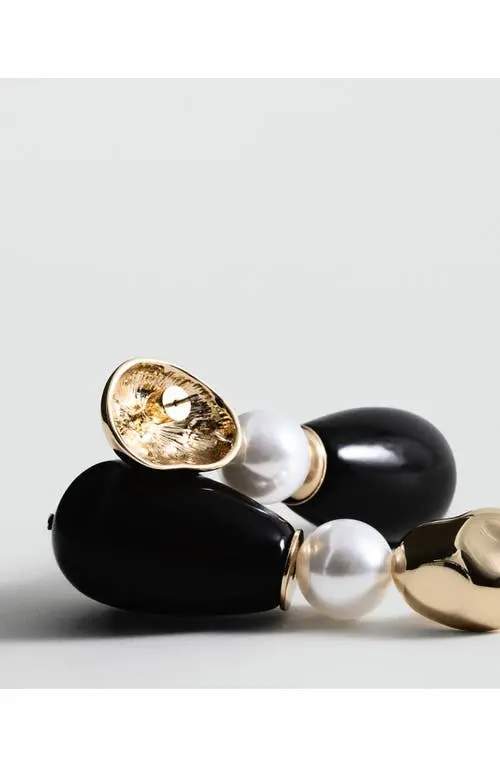 Mango Faux Pearl Drop Earrings