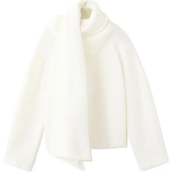 Mango Scarf Sweater - Ecru