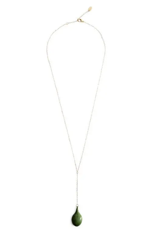 Mango Teardrop Pendant Y Necklace