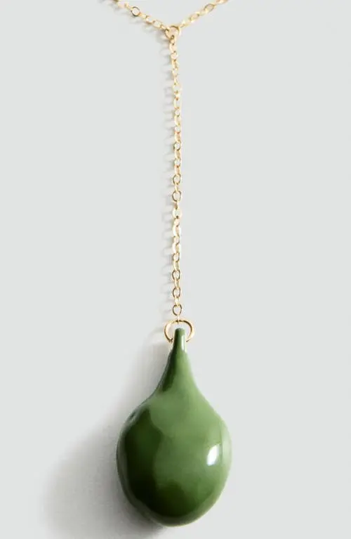 Mango Teardrop Pendant Y Necklace