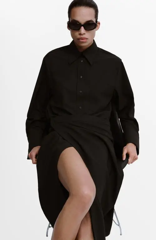 Mango Straight Fit Pocket Button-up Shirt - Chocolate