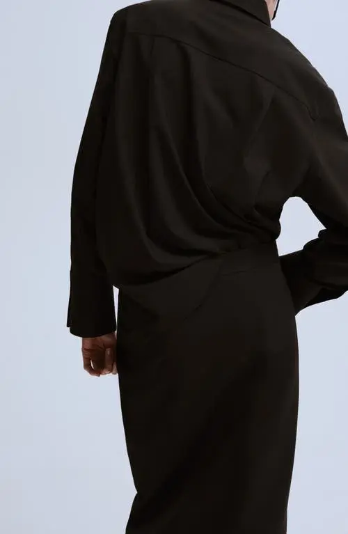 Mango Straight Fit Pocket Button-up Shirt - Chocolate