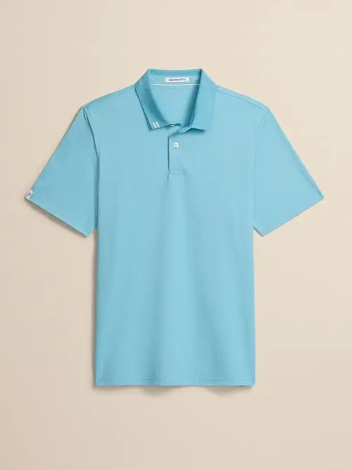 ASHWORTH GOLF 2bar Solid Polo - Atlantis