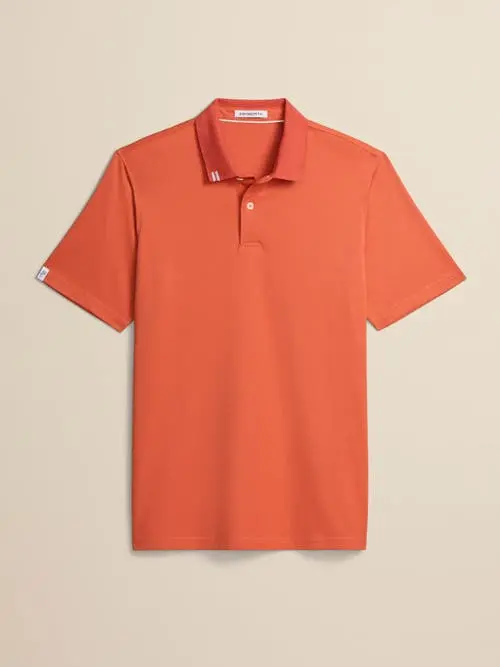 ASHWORTH GOLF 2bar Solid Polo - Sunset