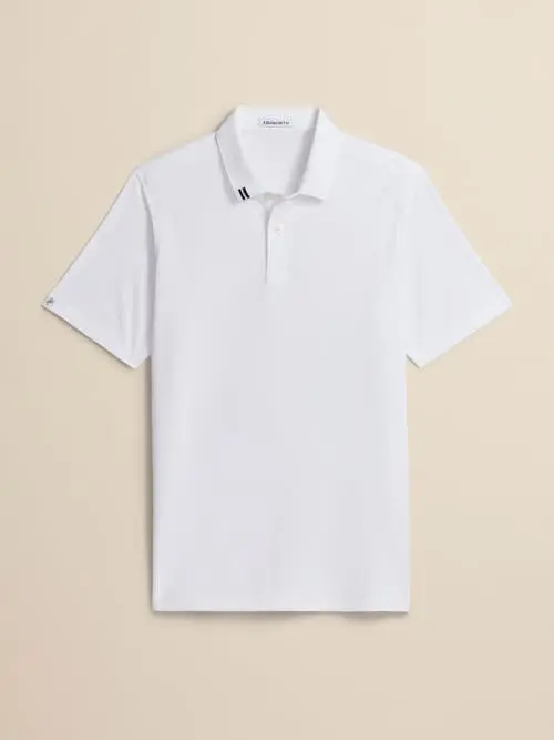 ASHWORTH GOLF 2bar Solid Polo - White