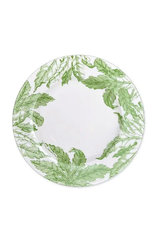 CASKATA Freya Rimmed Dinner Plateporcelainset 4 - Green
